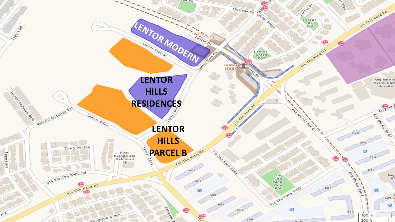 Lentor Hills Residences Location Map